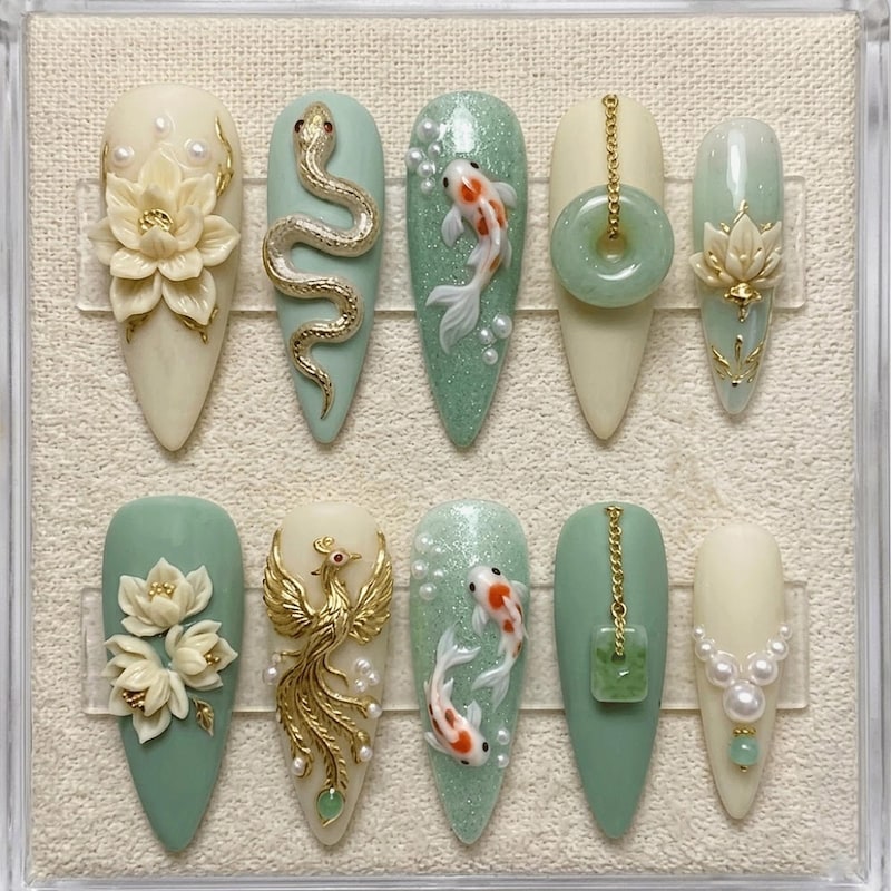 Sculptured Nail Charms - Etsy