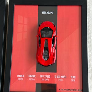 Supercar Wall Frame | Porsche, Lamborghini, Bugatti, Mustang Diecast ...