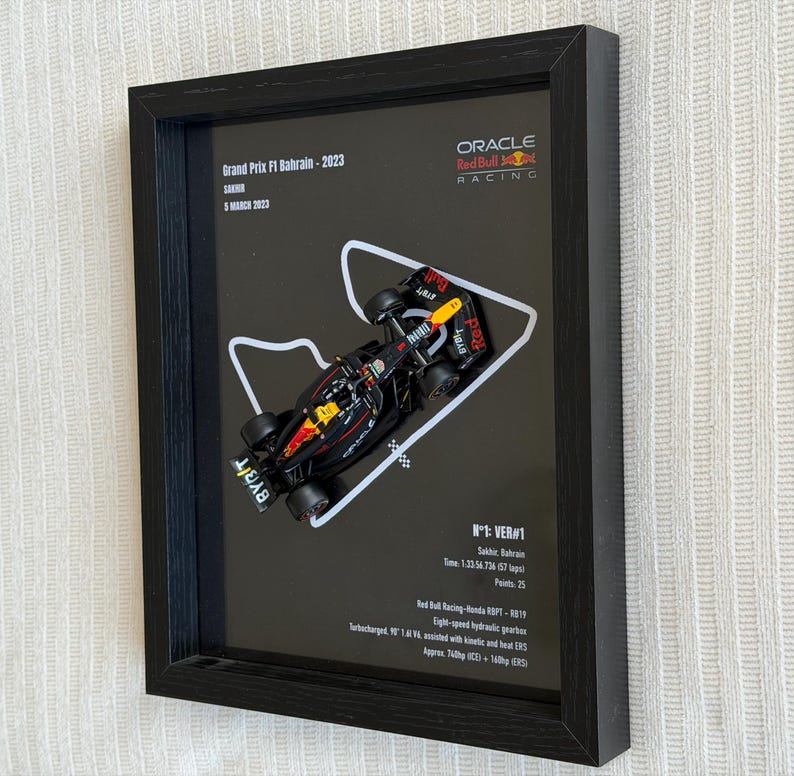 Red Bull Racing F1 Diecast Car Frame | 8x10 | Formula 1 Motorsport ...