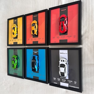 Supercar Wall Frame | Porsche, Lamborghini, Bugatti, Mustang Diecast ...