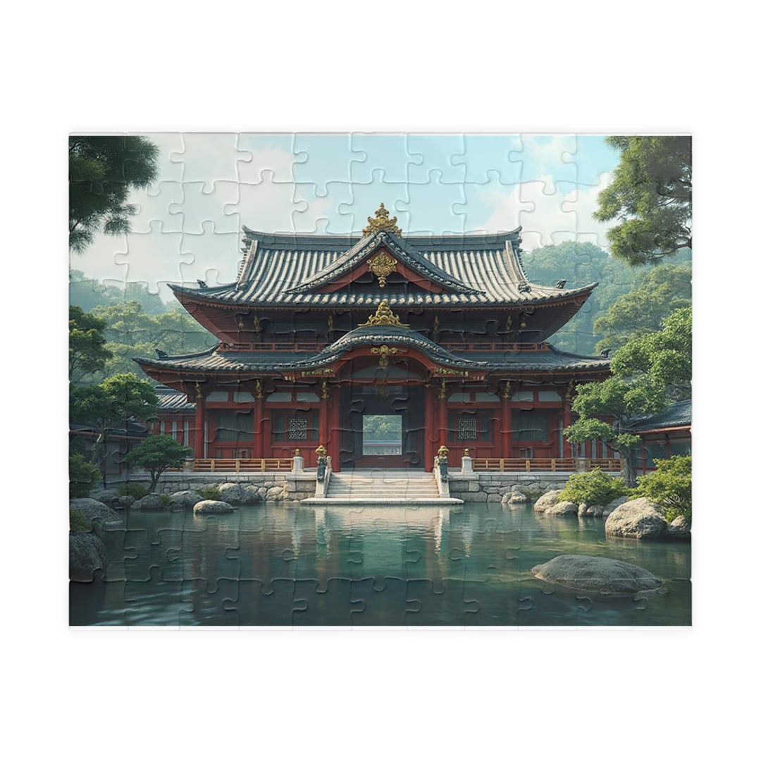 Japanese Temple Puzzle | Scenic Temple Japan Jigsaw - Etsy