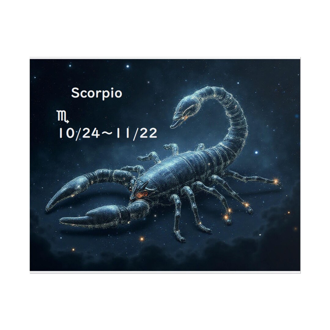 Scorpio Constellation Scorpion Rolled Poster | Zodiac Wall Art - Etsy