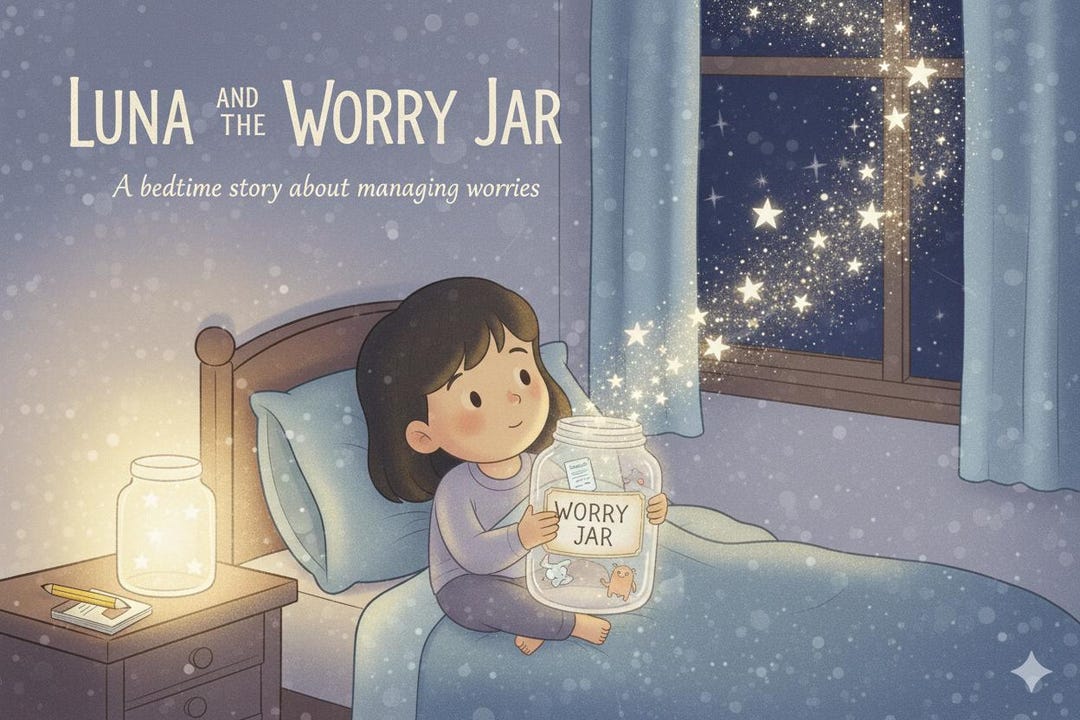 Storybook - Luna and the Worry Jar - Etsy