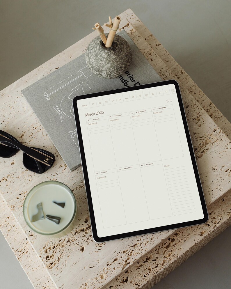 2026 Digital Planner With Hyperlinks in a Portrait Format. Monday ...