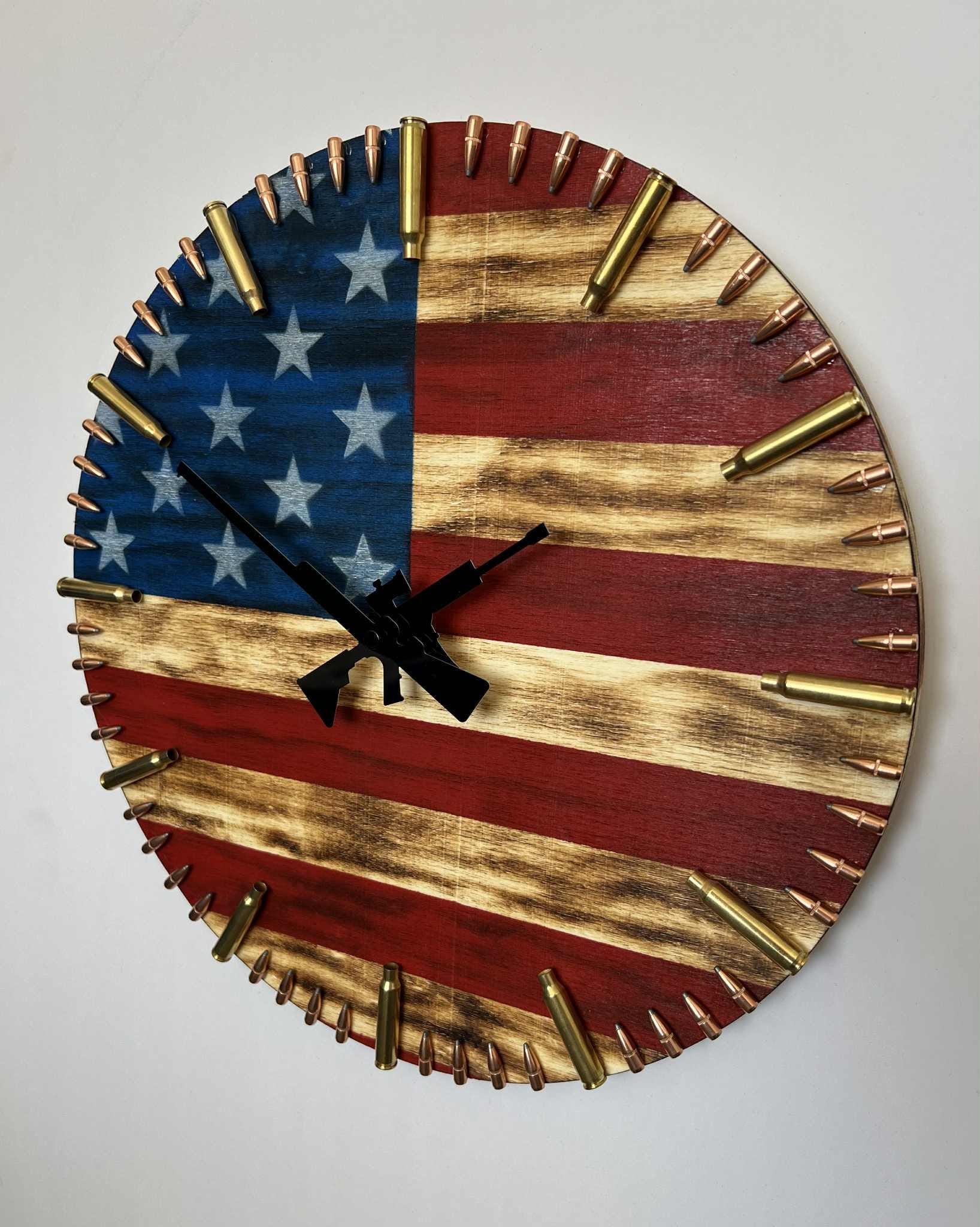 Colored American Flag Clock - Fully Upgraded - Etsy