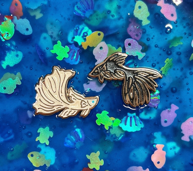 Mini Betta Fish Pins - Etsy
