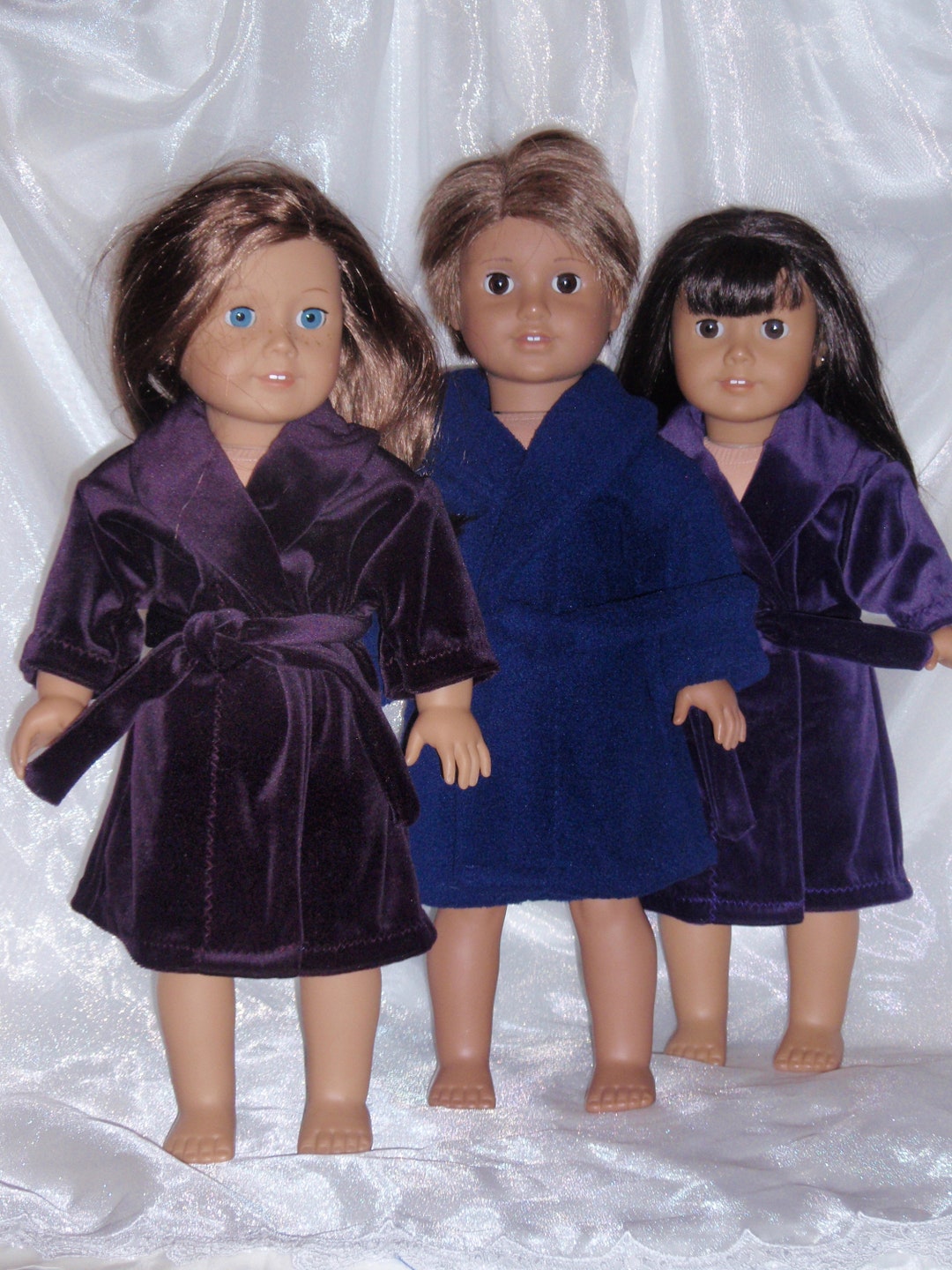 18 Inch Doll Navy, Purple, or Maroon Doll Robes, AG Doll Clothes, 18 ...