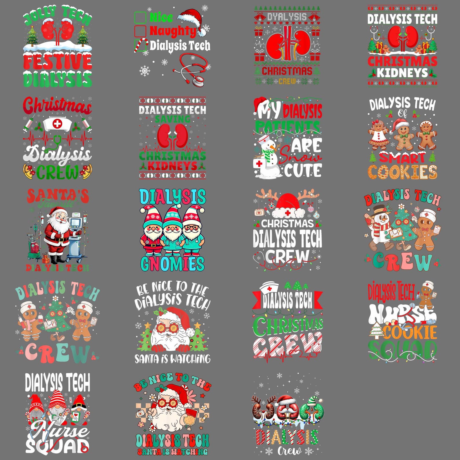 Dialysis Tech Christmas PNG – Funny Medical Holiday Humor Clipart ...