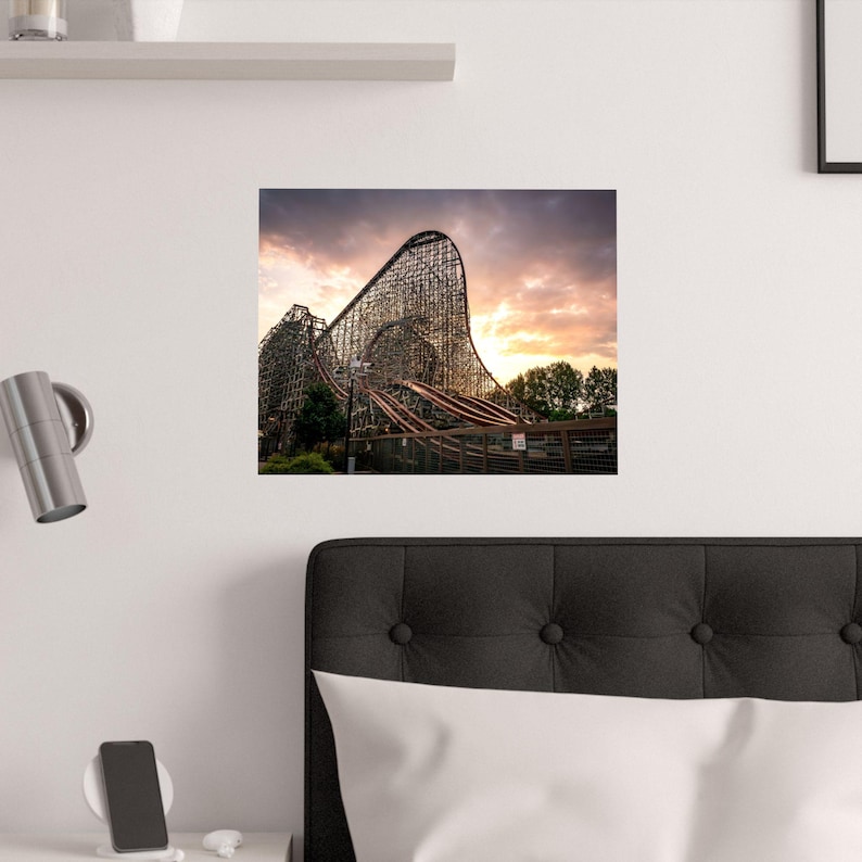 Steel Vengeance Roller Coaster at Sunset | Satin Photo Poster ...