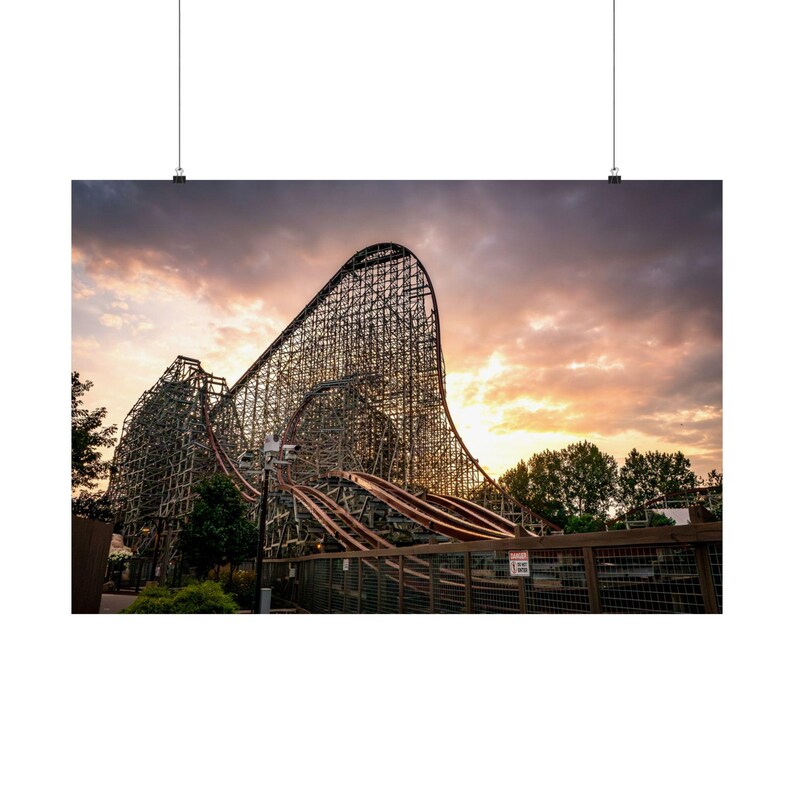 Steel Vengeance Roller Coaster at Sunset | Satin Photo Poster ...