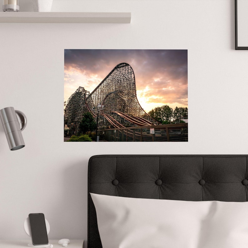 Steel Vengeance Roller Coaster at Sunset | Satin Photo Poster ...