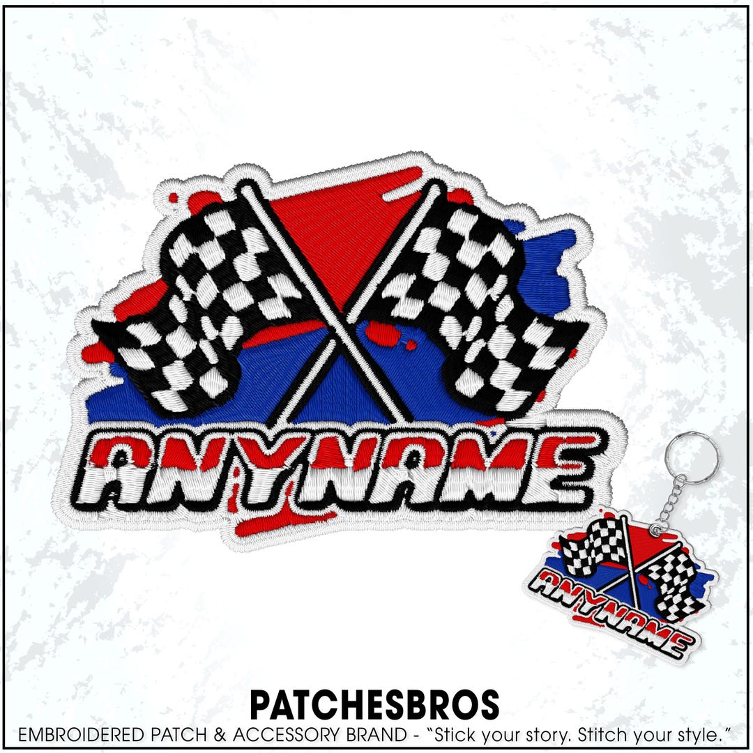 Custom Racing Name Patch Personalized Text Number Street Art ...