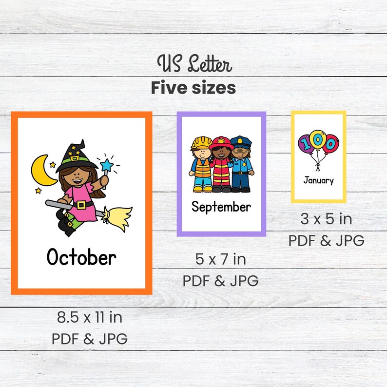 Months of the Year Flashcards Bundle | Classroom Decor for Teachers ...