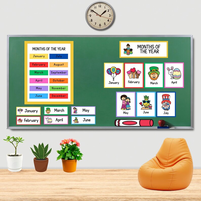 Months of the Year Flashcards Bundle | Classroom Decor for Teachers ...