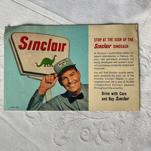 Vintage Color Booklet Sinclair and the Exciting World of Dinosaurs ...