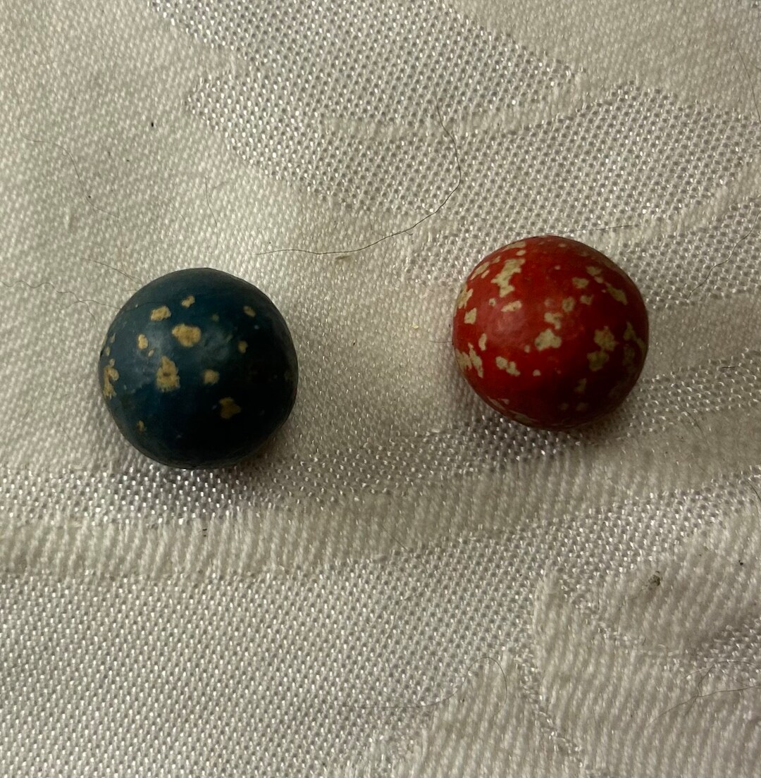 Antique Handmade Painted Clay Marbles - Etsy