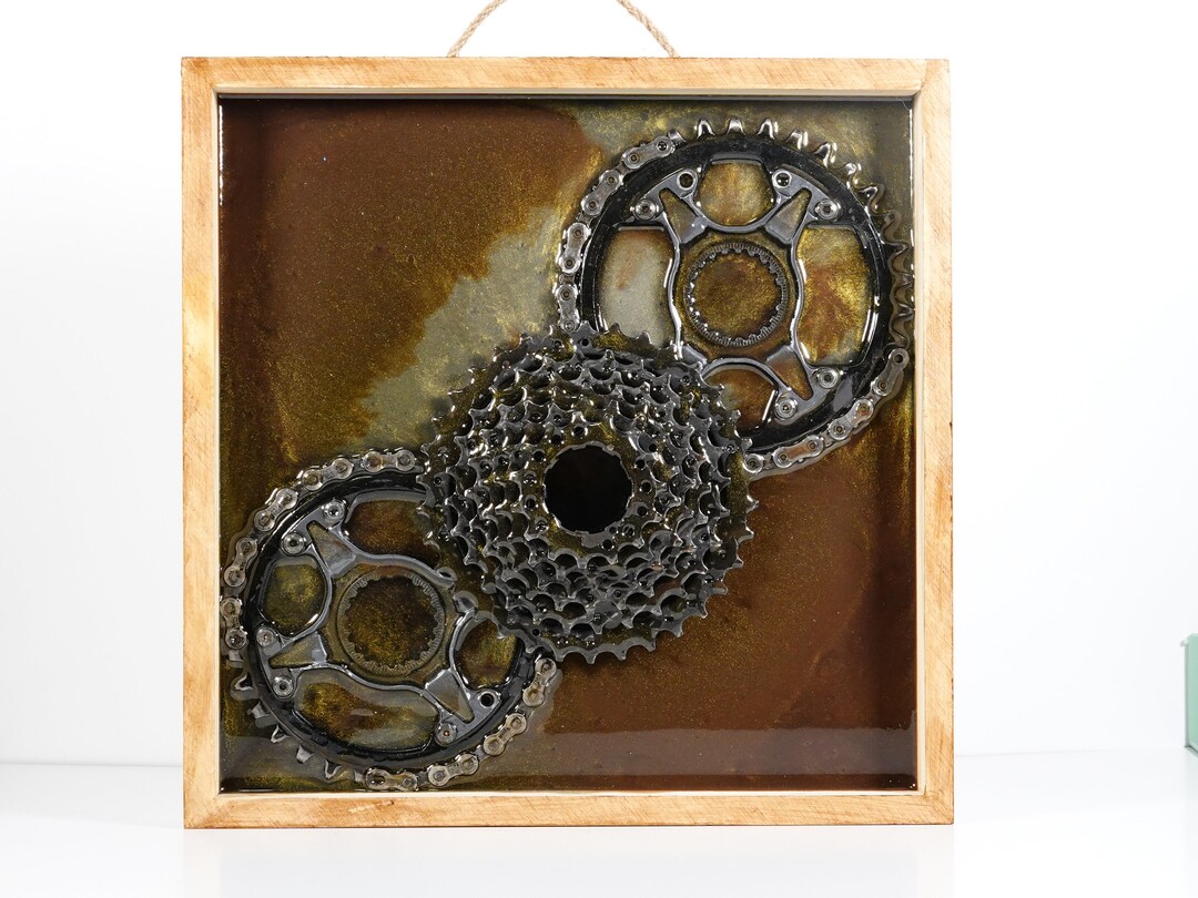 Bike Part Art Upcycled Bike Art Wall Hanging , Bike Art, Bicycle Decor ...