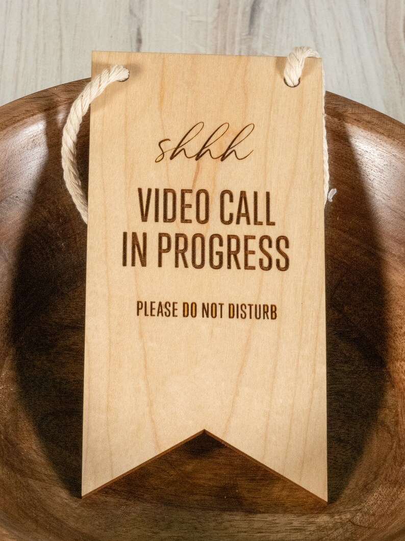 Video Call in Progress Wood Door Sign - Etsy
