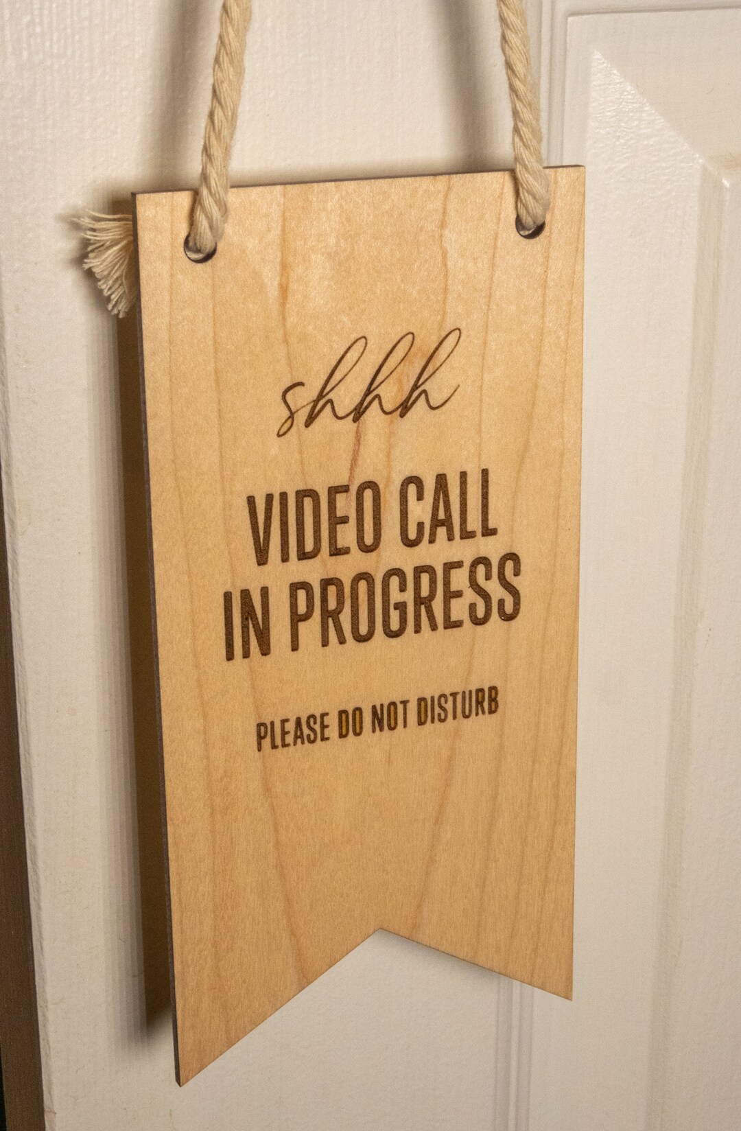 Video Call in Progress Wood Door Sign - Etsy