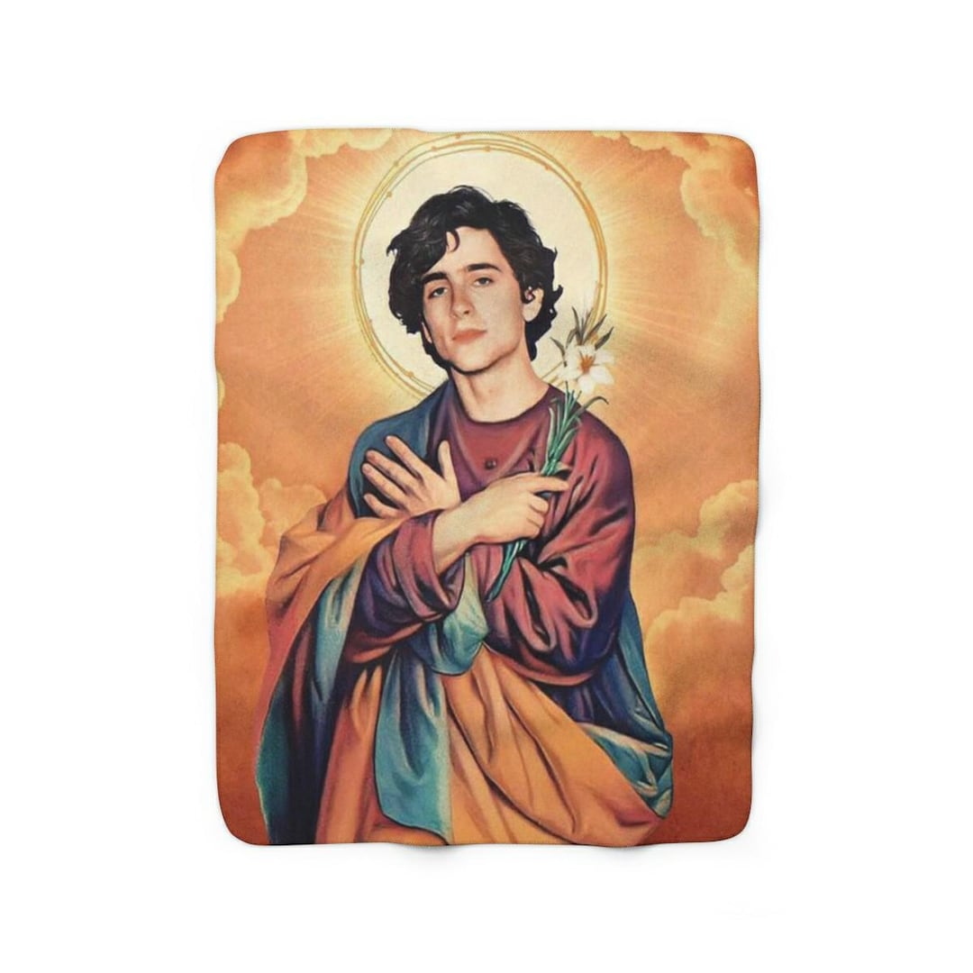 Timothee Chalamet as Jesus Sherpa Fleece Throw Blanket | Timothee ...