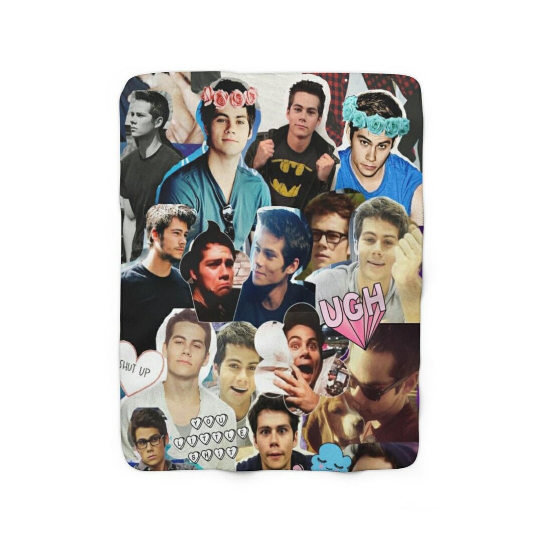 Dylan O'brien Collage 4 Sherpa Fleece Throw Blanket | Dylan O'brien ...
