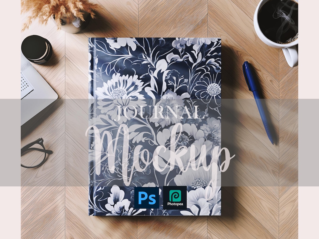 Hardcover Printify Journal Mockup Photoshop PSD Photopea Template Easy ...