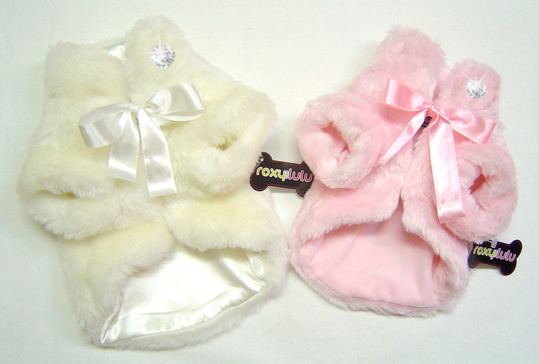 Faux Fur Dog Coat | Plush Fur Coat | Pet Coat | Fancy Dog Coat | Dog ...
