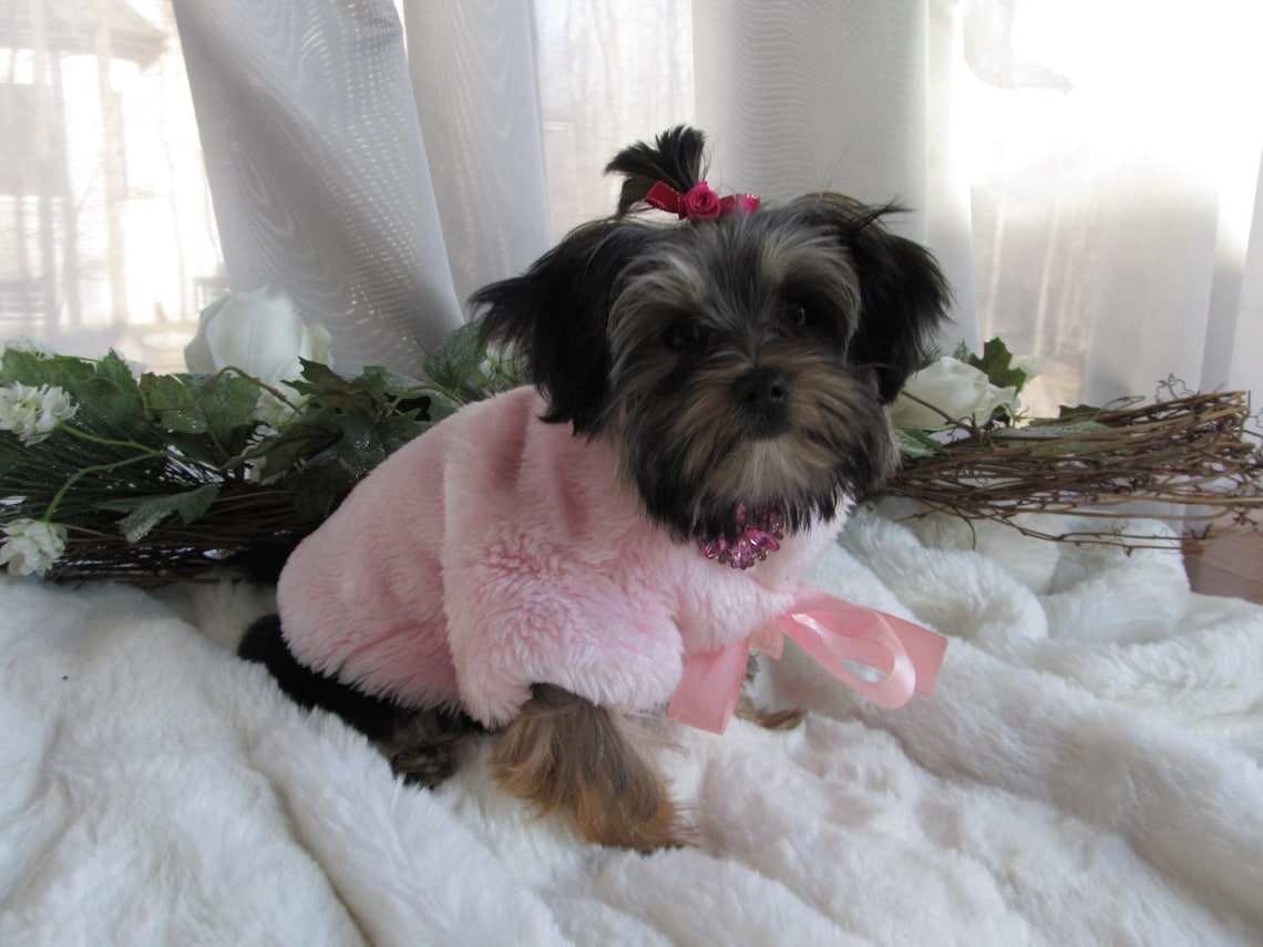 Faux Fur Dog Coat Plush Fur Coat Pet Coat Fancy Dog Coat | Etsy