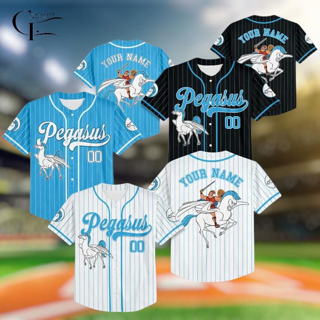 Custom Pegasus Hercules Baseball Jersey, Personalized Name Number Kid ...