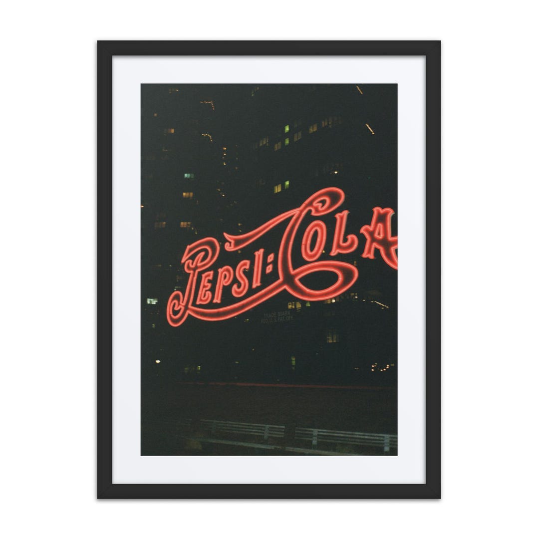 Pepsi Cola Sign in Queens, New York City – Framed Photography Print ...