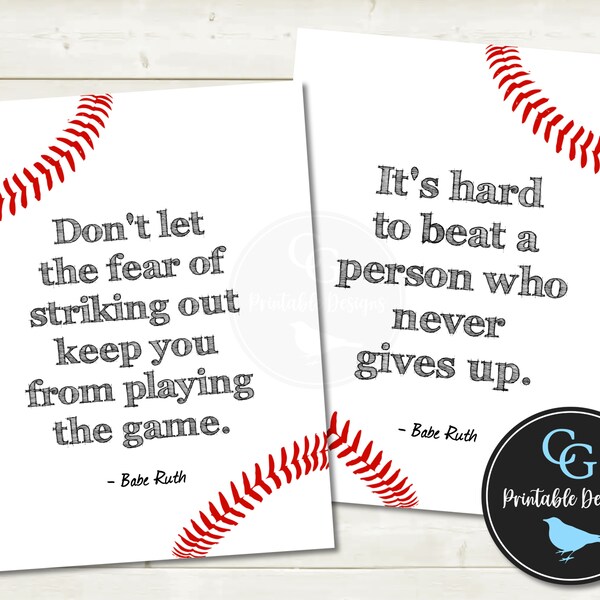 Inspirational Baseball Print - Etsy