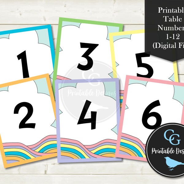 Table Number Tent - Etsy