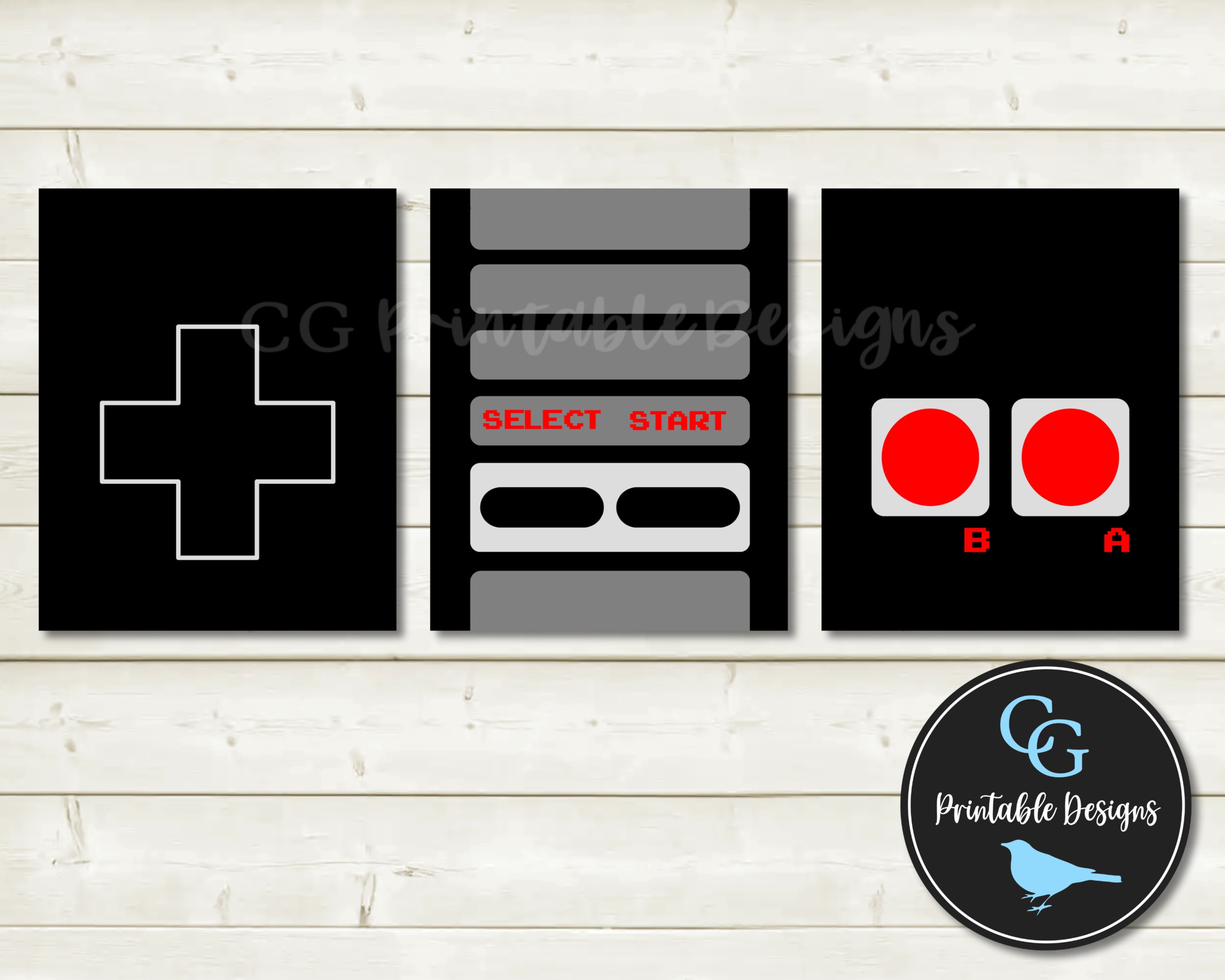 Video Game Controller Wall Art Printables Set of 3 YOU - Etsy Canada