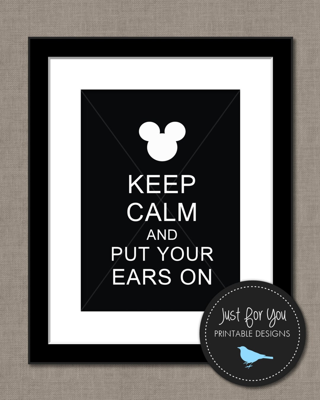 Mickey Minnie Mouse Disney Inspired Printable Wall Art Keep Calm and ...