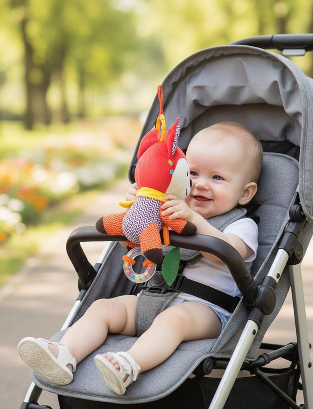 Fox Stroller Sensory Toy - Etsy