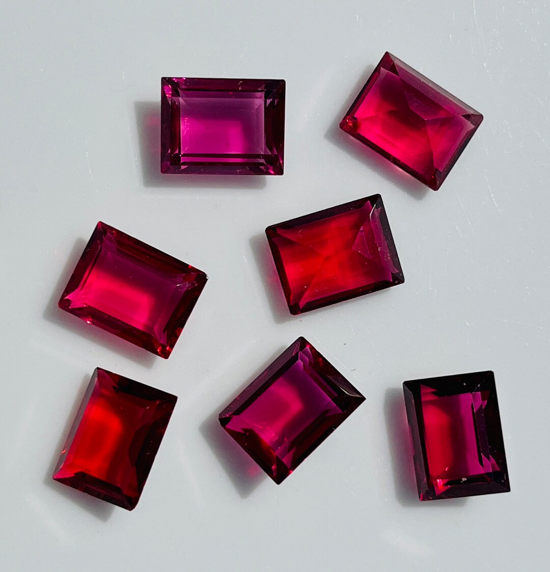 Vintage Swarovski Ruby Crystal Glass Stone 7 Pcs - Etsy