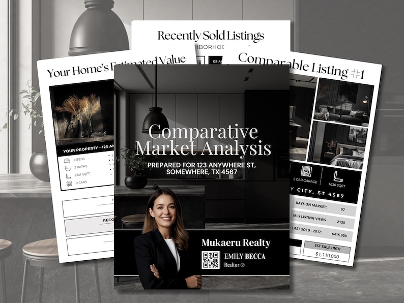 CMA Real Estate CMA Packet Comparative Market Analysis Template Home ...
