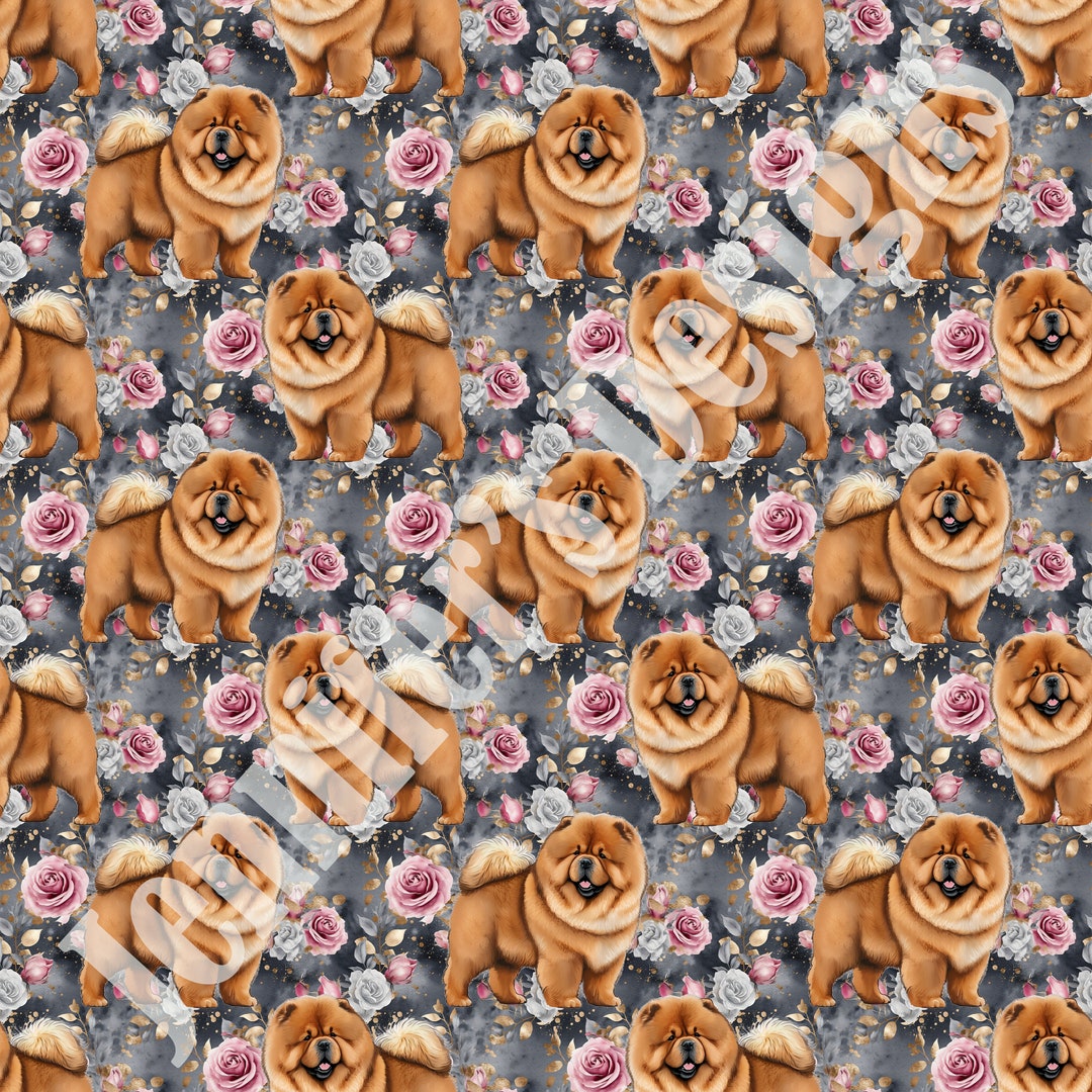 Chow Chow Seamless Pattern - Etsy