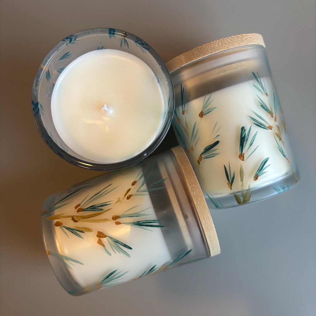 Vanilla Pine 5 Oz Candle Handpainted Jar - Etsy