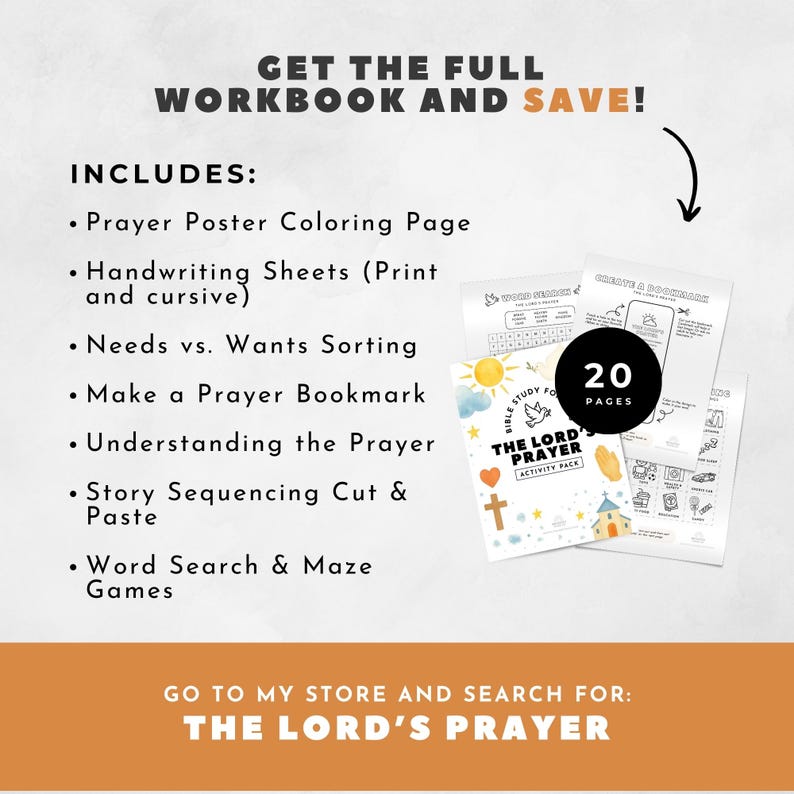 The Lord's Prayer Handwriting Practice, Kids Bible Study, Christian ...