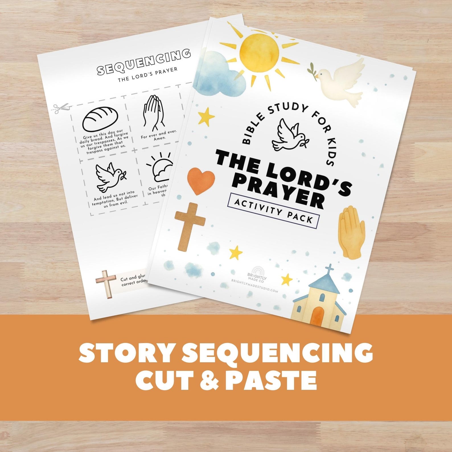 The Lord's Prayer Story Sequencing Printable, Kids Bible Study ...