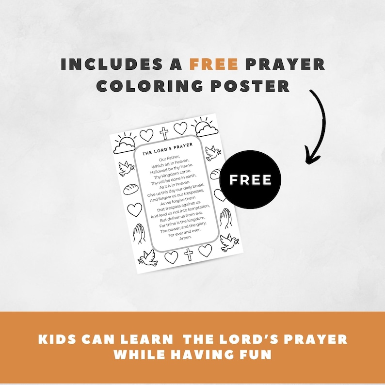 The Lord's Prayer Maze Activity Sheet, Kids Bible Lesson Printable ...