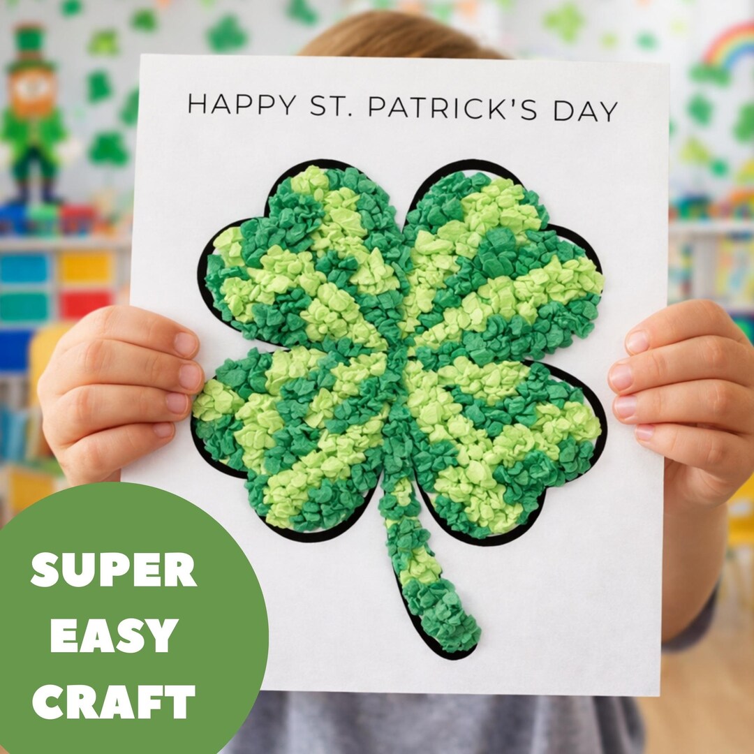 Shamrock Craft Tissue Paper, St. Patrick's Day Four Leaf Clover ...