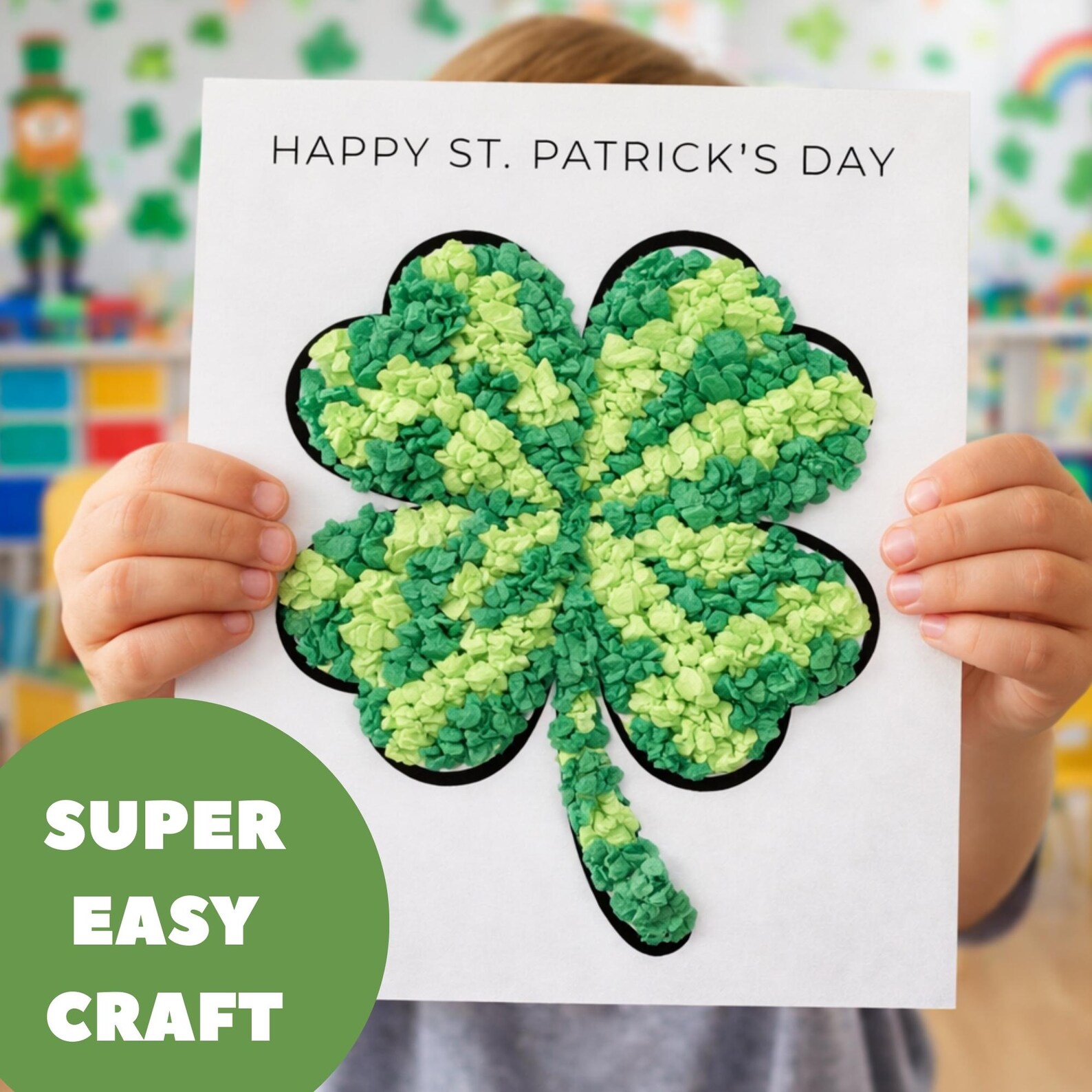 Shamrock Craft Tissue Paper, St. Patrick's Day Four Leaf Clover ...