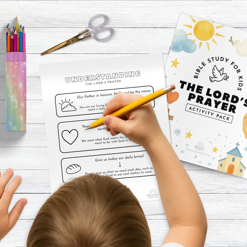 Understanding the Lord's Prayer Printable, Kids Bible Study, Christian ...
