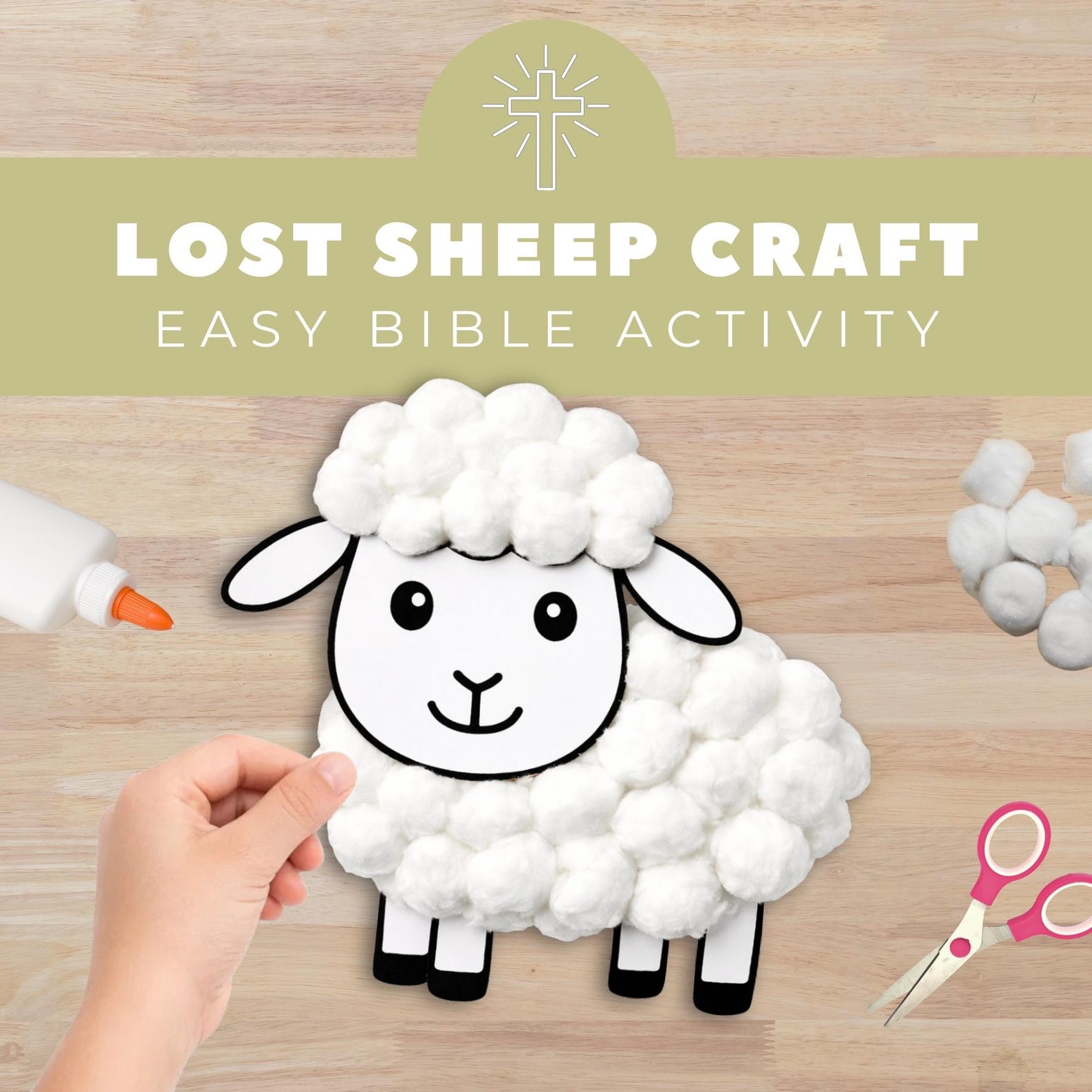 Lost Sheep Parable Bible Craft, Kids Preschool Activity Printable ...
