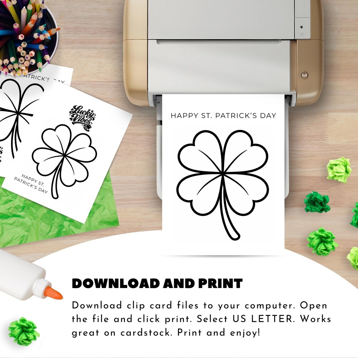 Shamrock Craft Tissue Paper, St. Patrick's Day Four Leaf Clover ...