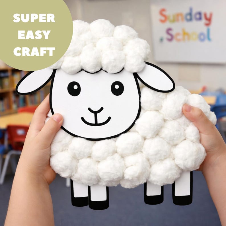 Lost Sheep Parable Bible Craft, Kids Preschool Activity Printable ...