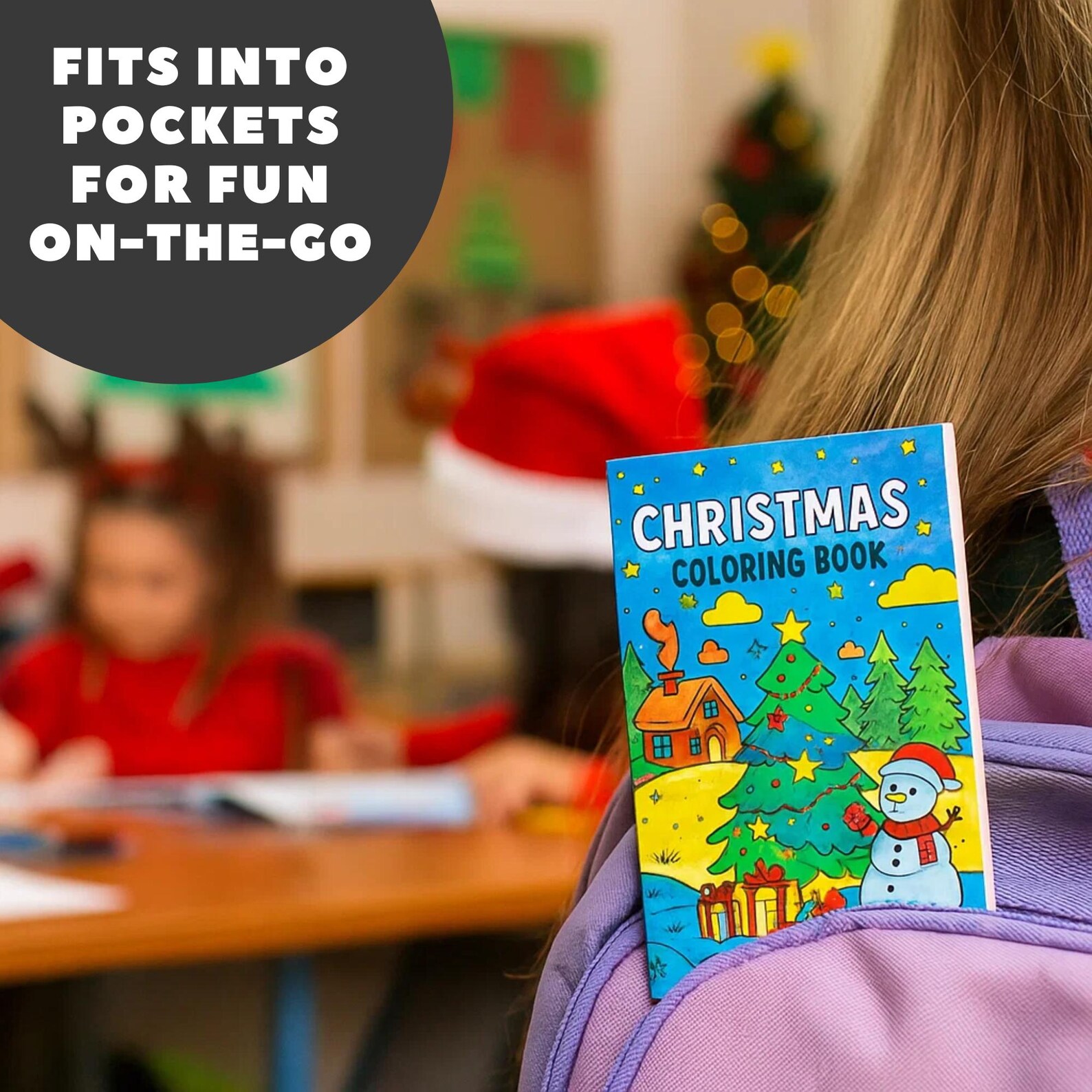 Mini Christmas Coloring Book, Children's Holiday Activities, Printable ...