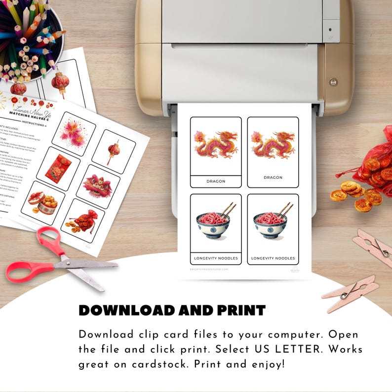 BUNDLE: Lunar New Year Printable Preschool Activities, Matching ...